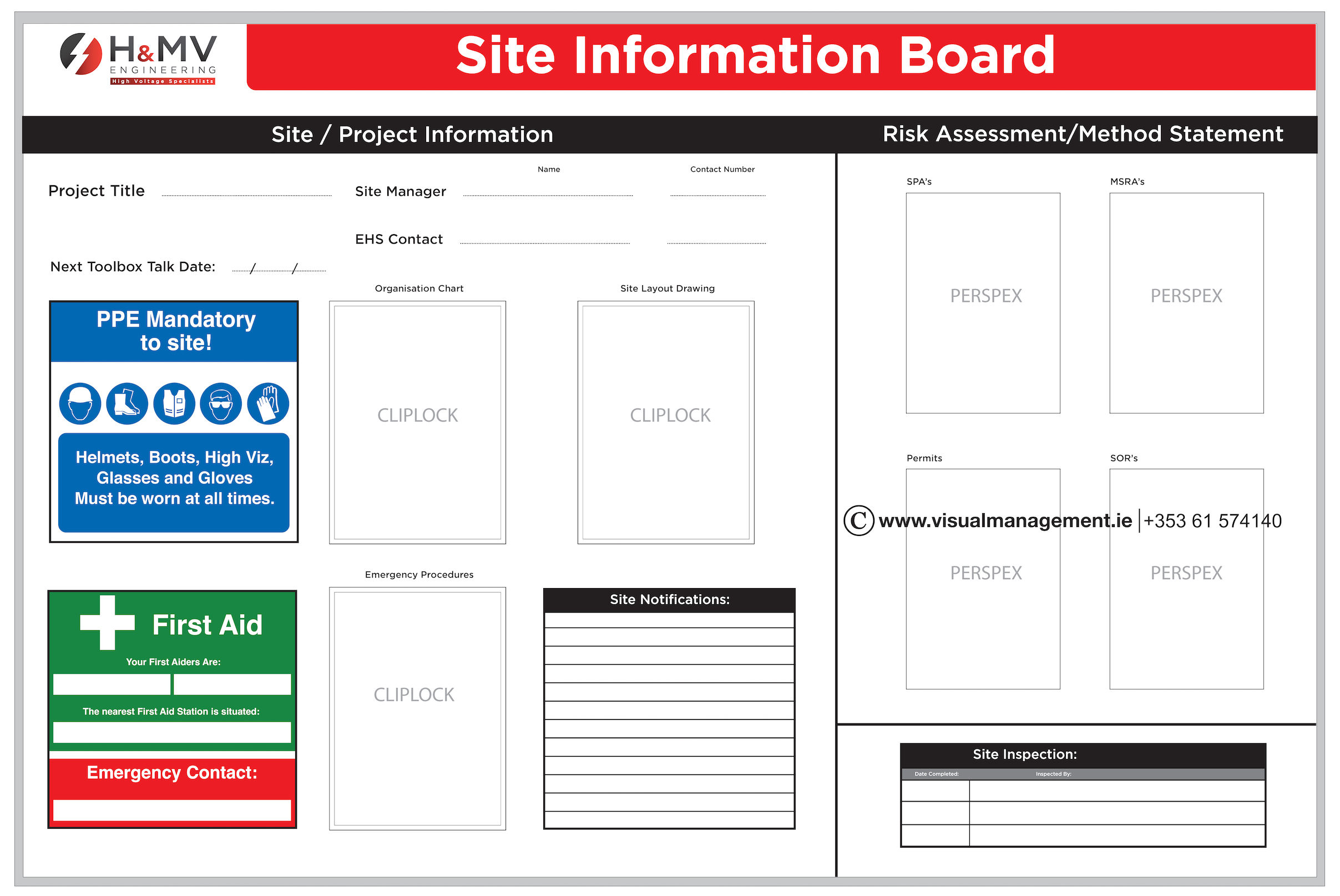 Site Information Boards - Visual Management