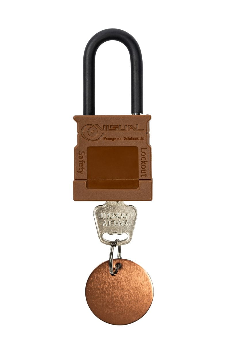 Lockout Tagout Safety Padlock - Brown - Visual Management