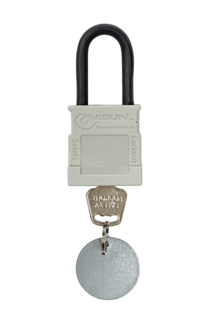 Lockout Tagout Safety Padlock - Grey - Visual Management