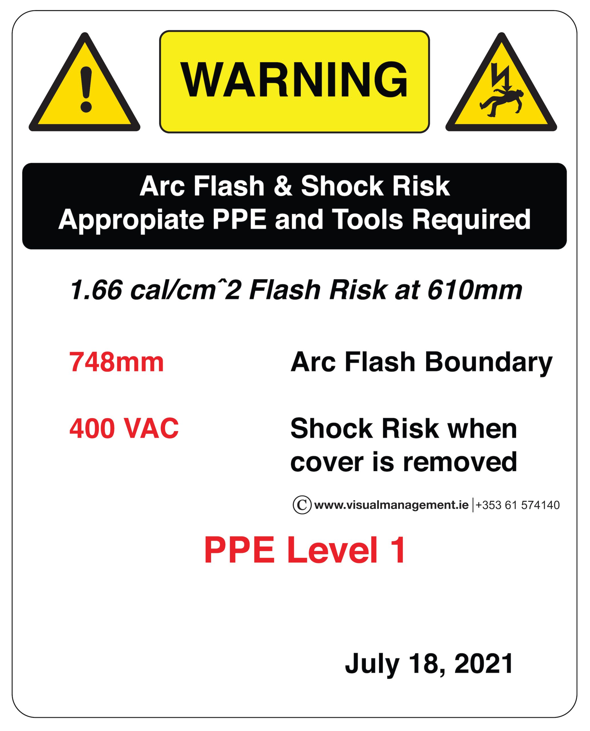 Arc Flash Labels - Visual Management