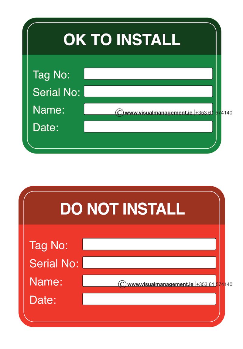 Commissioning Labels - Visual Management